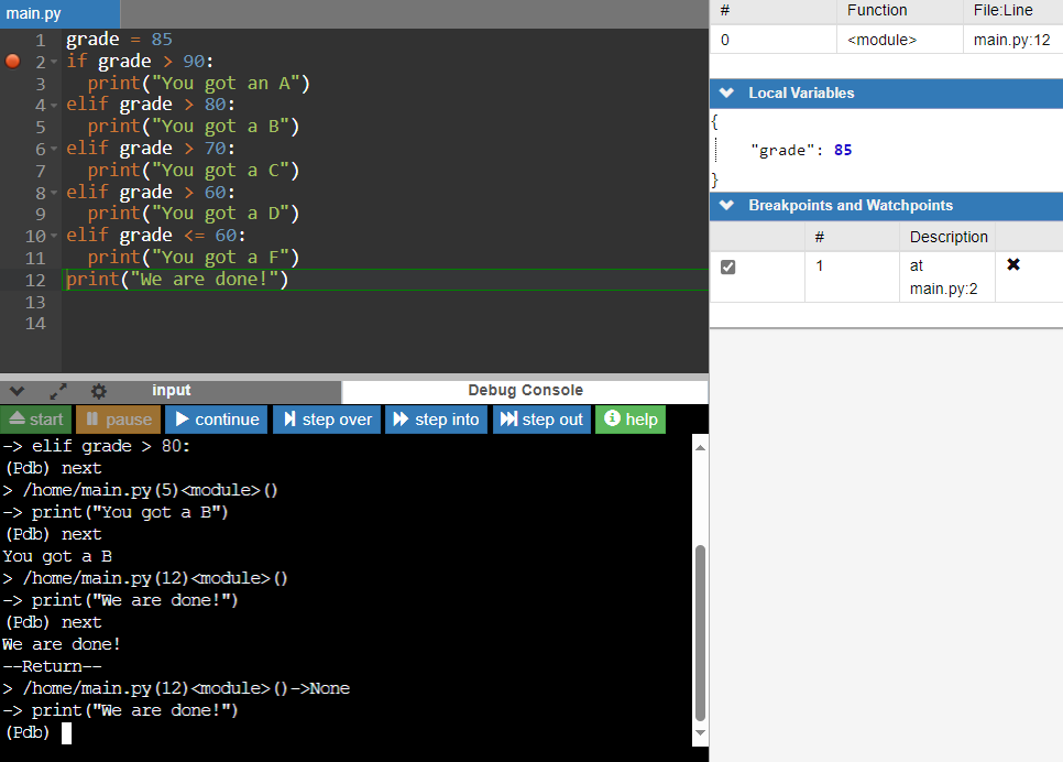Debugging Conditional Statements Tutorial Sophia Learning