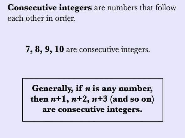 Consecutive Integers Tutorial | Sophia Learning