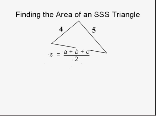 Finding the Area of an SSS Triangle Tutorial | Sophia Learning