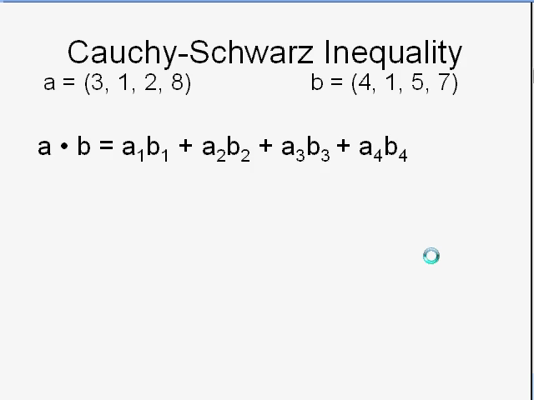 Applying the Cauchy-Schwarz Inequality Tutorial | Sophia Learning