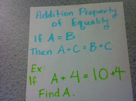 Addition Property of Equality Tutorial | Sophia Learning