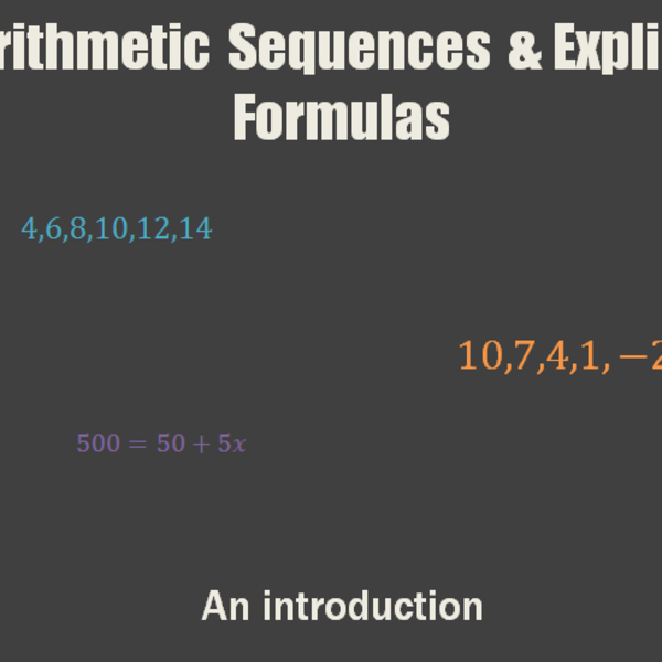 Arithmetic Sequences & Explicit Formulas Tutorial | Sophia Learning