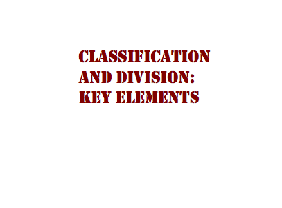 Classification Papers: Key Elements Tutorial | Sophia Learning
