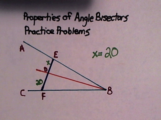 Properties of Angle Bisectors: Practice Problems Tutorial | Sophia Learning