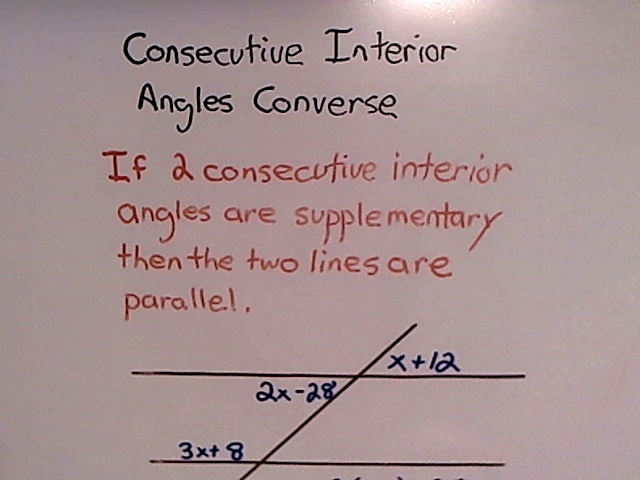 Consecutive-Interior Angles Converse Tutorial | Sophia Learning