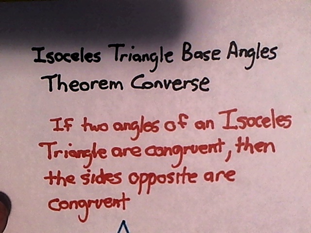 Isosceles Triangle Base Angles Theorem Converse Tutorial | Sophia Learning