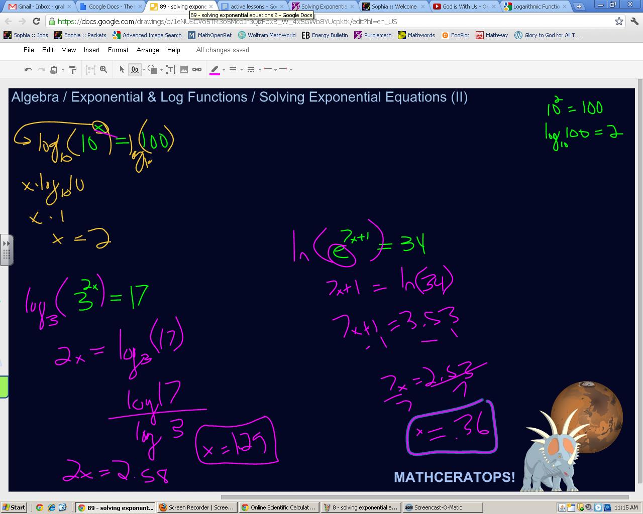 Solving Exponential Equations with Logarithms Tutorial | Sophia Learning