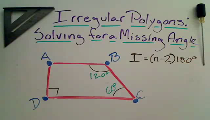 Solving for the Missing Angle of a Polygon Tutorial | Sophia Learning