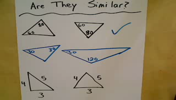 Determining Angles of Similar Triangles Tutorial | Sophia Learning