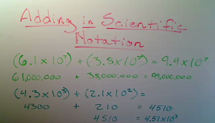 Adding With Scientific Notation Tutorial Sophia Learning