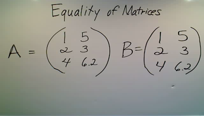 Equality in Matrices Tutorial | Sophia Learning