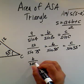 Solving the Area of an ASA Triangle Tutorial | Sophia Learning