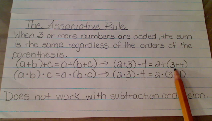 The Associative Rule Tutorial | Sophia Learning