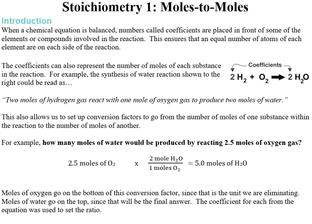 C11-WS01: Moles-to-Moles Worksheet Tutorial | Sophia Learning