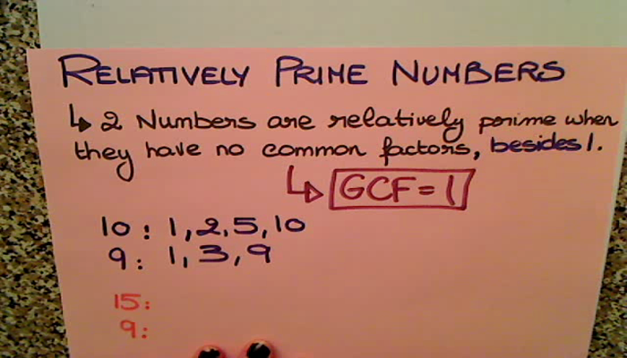 Relatively Prime Numbers Tutorial | Sophia Learning