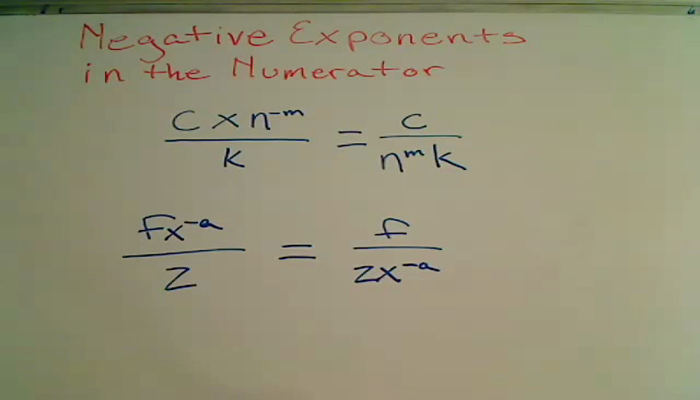 Negative Exponents in the Numerator Tutorial | Sophia Learning