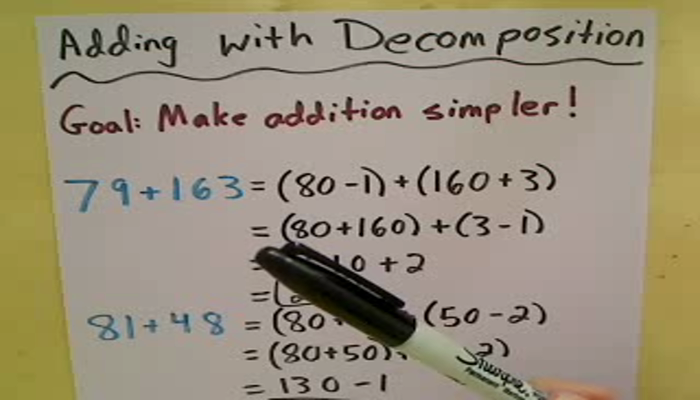 Adding with Decomposition Tutorial | Sophia Learning