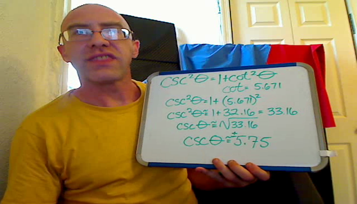 Solving a Pythagorean Identity for Cosecant Tutorial | Sophia Learning