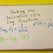 Taking the Derivative of a Logarithmic Function Tutorial | Sophia Learning