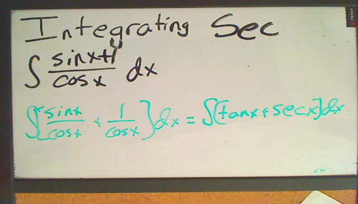 Taking the Integral of Secant Tutorial | Sophia Learning