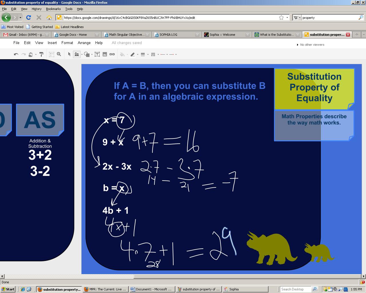 Using the Substitution Property of Equality Tutorial | Sophia Learning